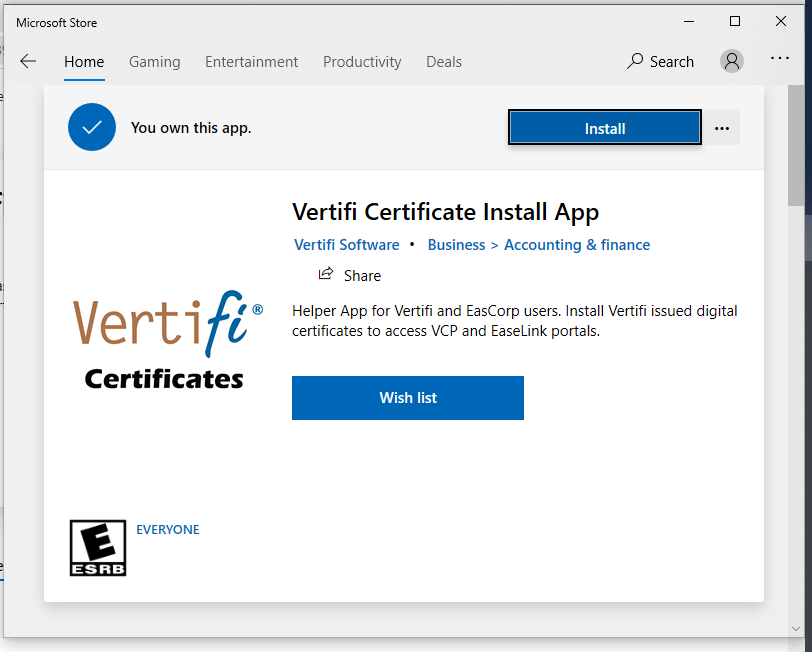 Installing the Vertifi App