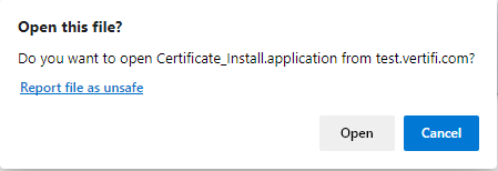 Installing the Vertifi App